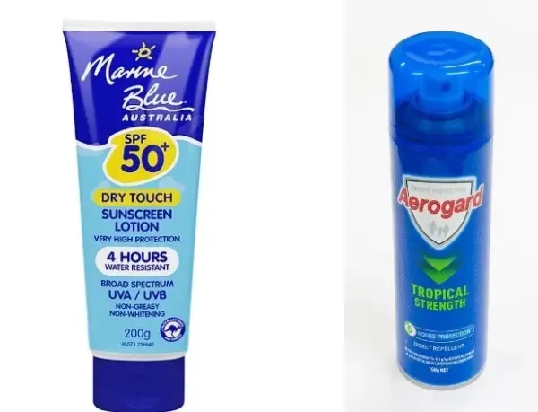 Marine Blue Sunscreen and Aerogard Tropical Insect Repellent Combo SAVE ...