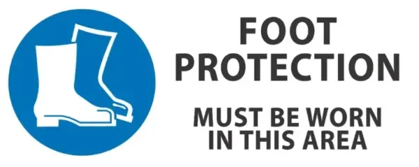 Foot Protection Must Be Worn In This Area - Safety Online
