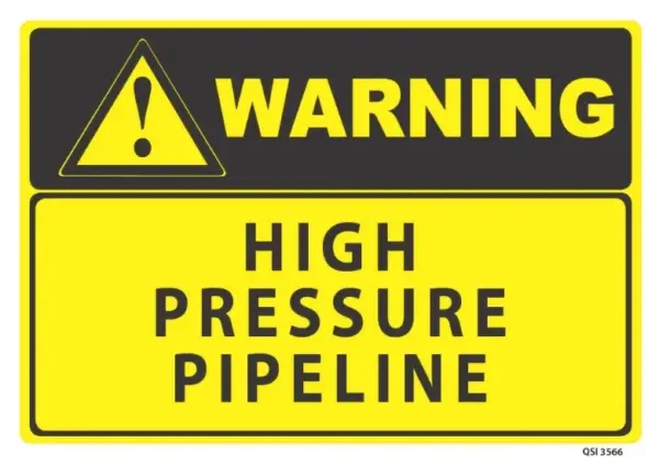 Warning High Pressure Pipeline - Safety Online